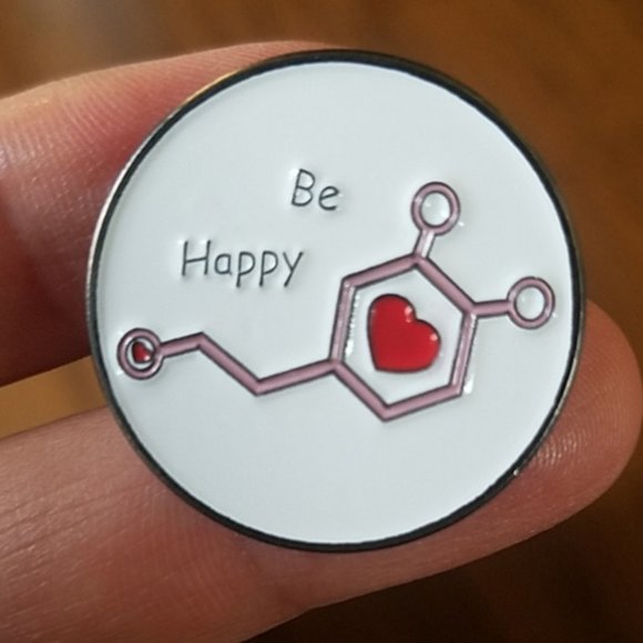 Jewelry | 2 For 13 Be Happy Dopamine Biochemistry Pin | Poshmark